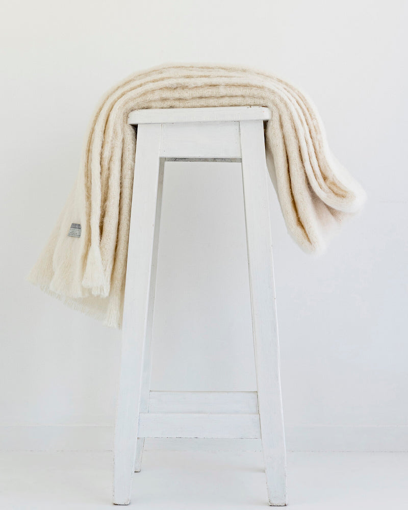 Alpaca Throw - Cream – The Fantail House