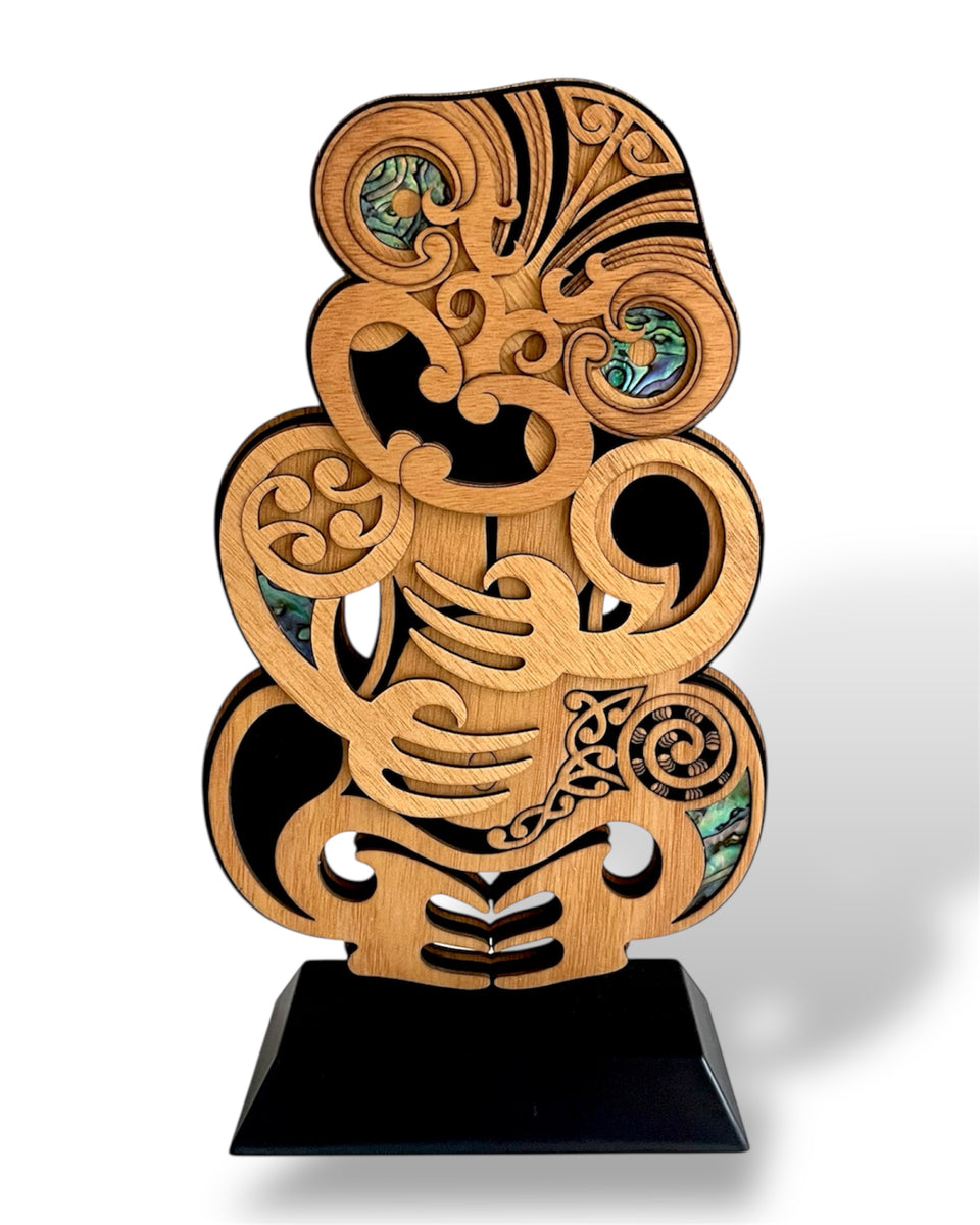 New Zealand Made Contemporary Maori Art Sculpture - Tiki with Giftbox ...
