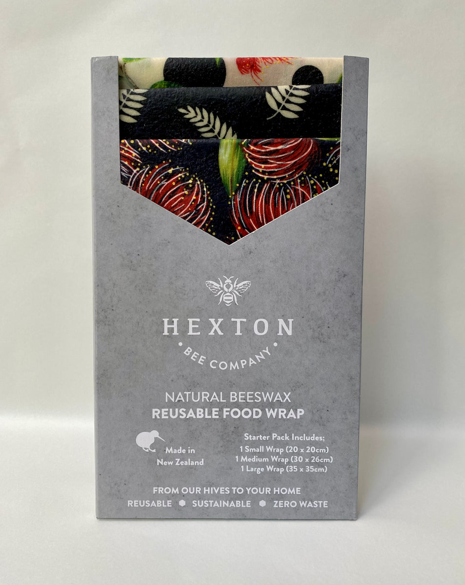 Reusable Beeswax Food Wraps - 3 Pack Starter Kit. New Zealand Made ...